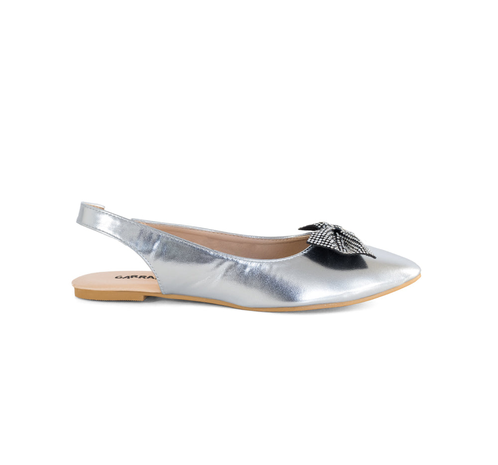 131003 Garrapata Flats Sintético Plata – Zapaterias Candy